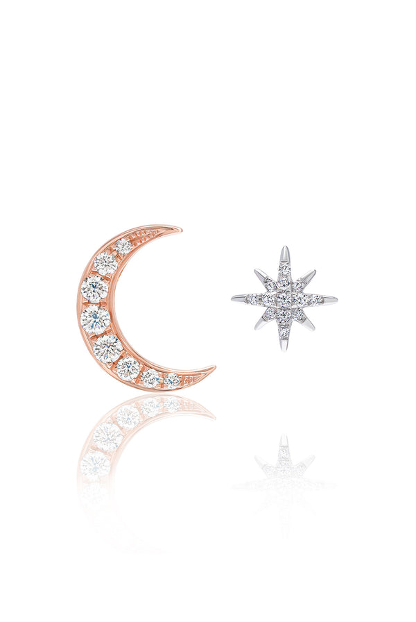 Star & Moon Studs